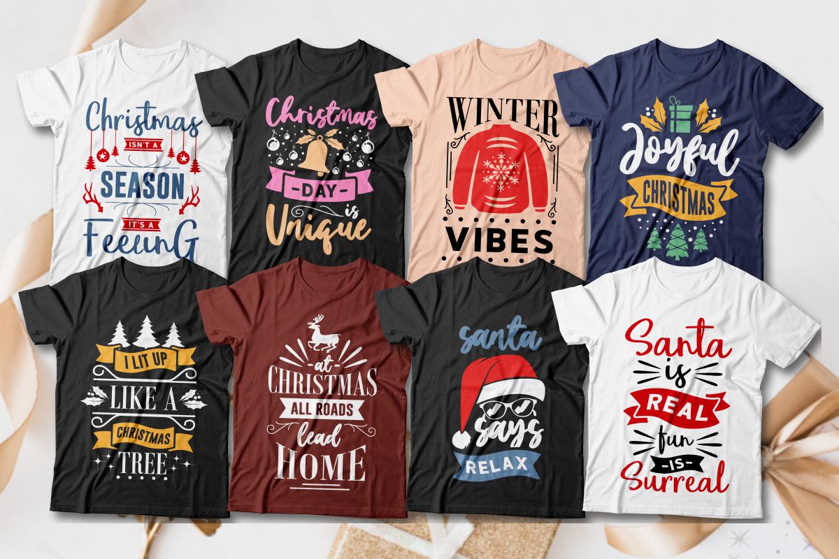 100 Christmas T-Shirt Designs Bundle – MasterBundles
