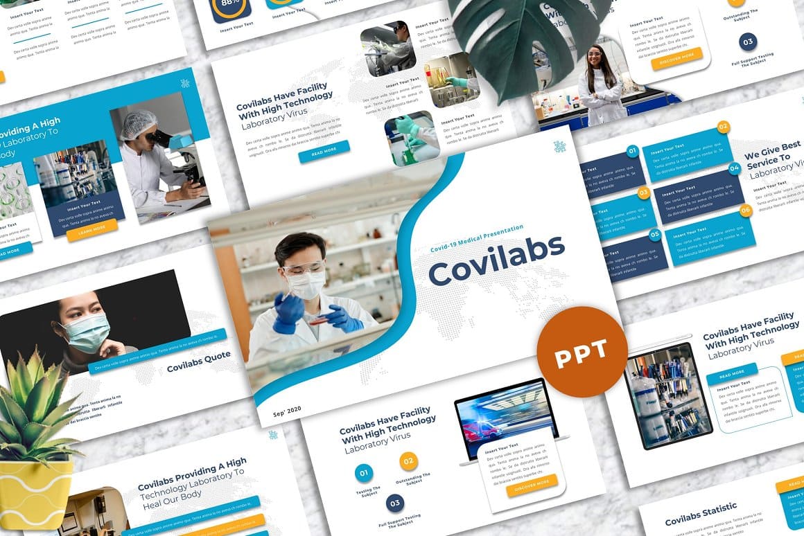 Covilabs - Covid Medical Powerpoint – MasterBundles