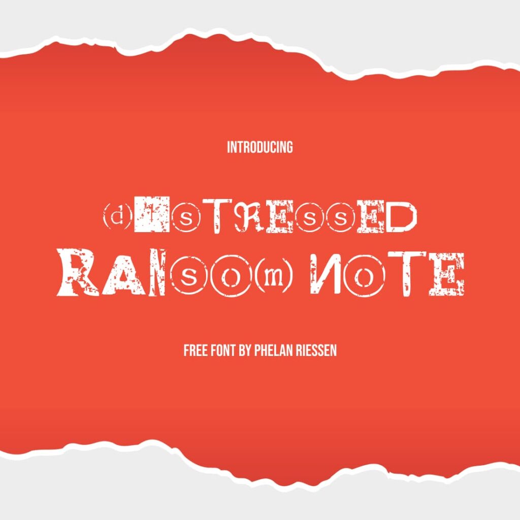Free Distressed Ransom Note Font