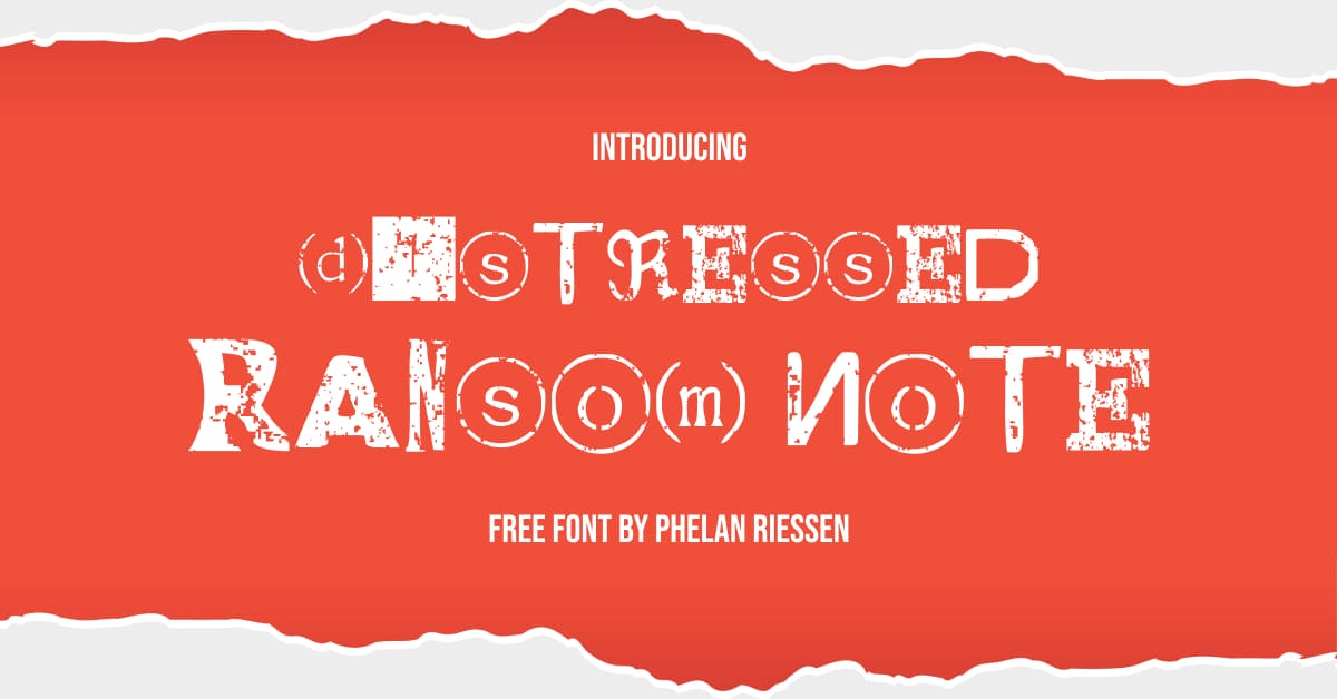 Free Distressed Ransom Note Font