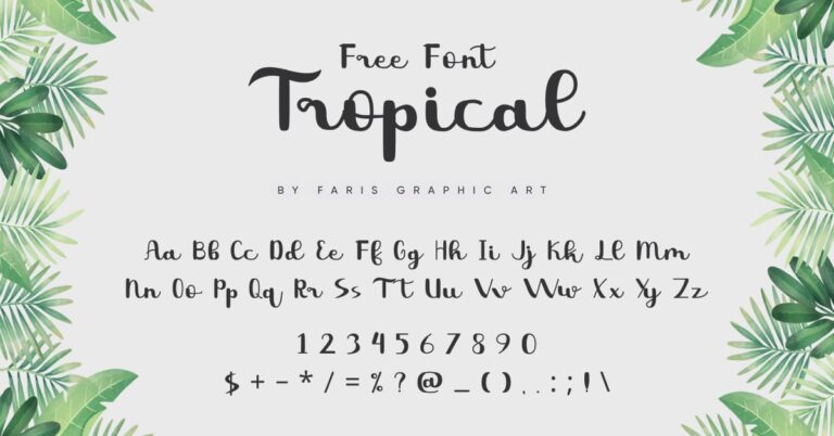 Free Tropical Font