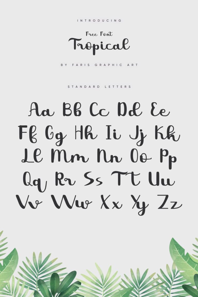 Free Tropical Font