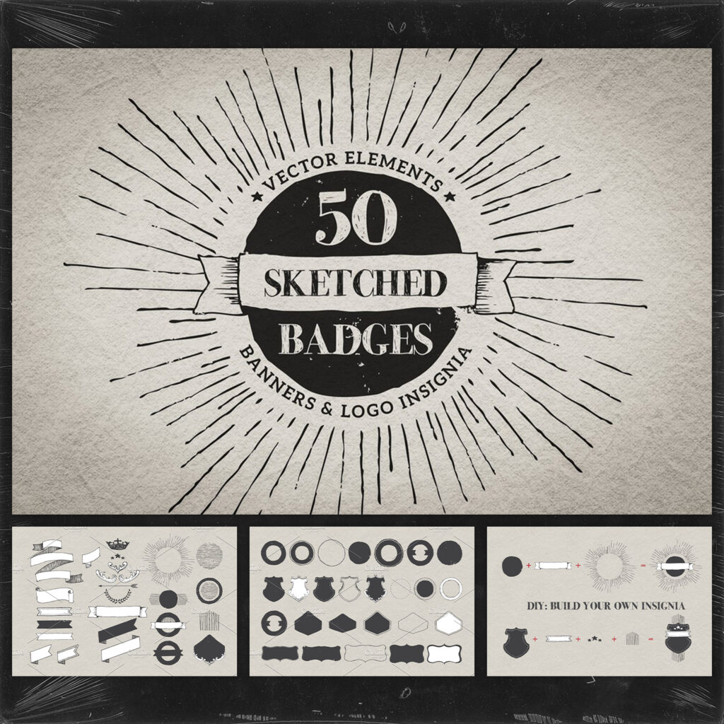 Hand Drawn Badges & Insignia – MasterBundles