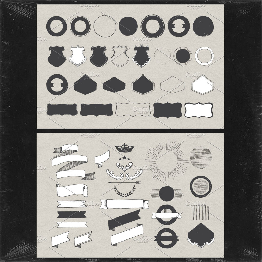 Hand Drawn Badges & Insignia – MasterBundles