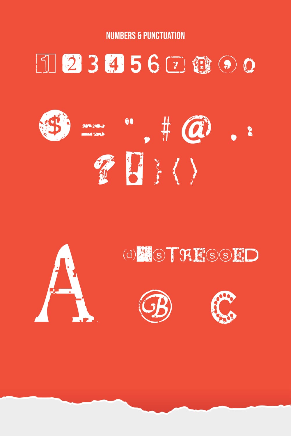 Free Distressed Ransom Note Font