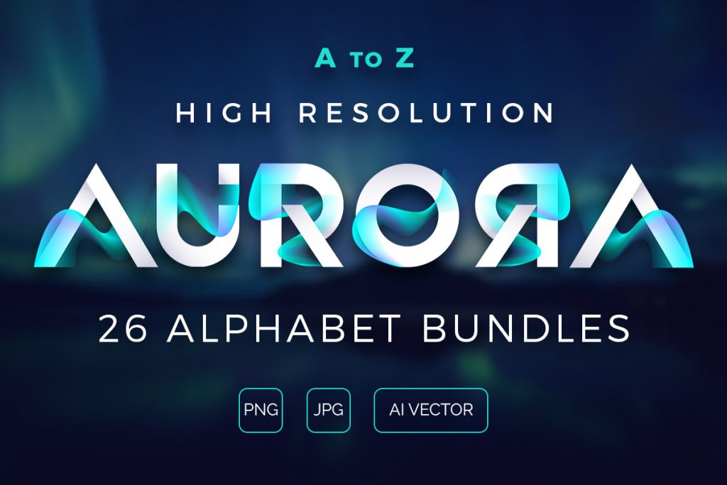 26 Aurora Alphabet Bundle High-Res - Only $5 – MasterBundles