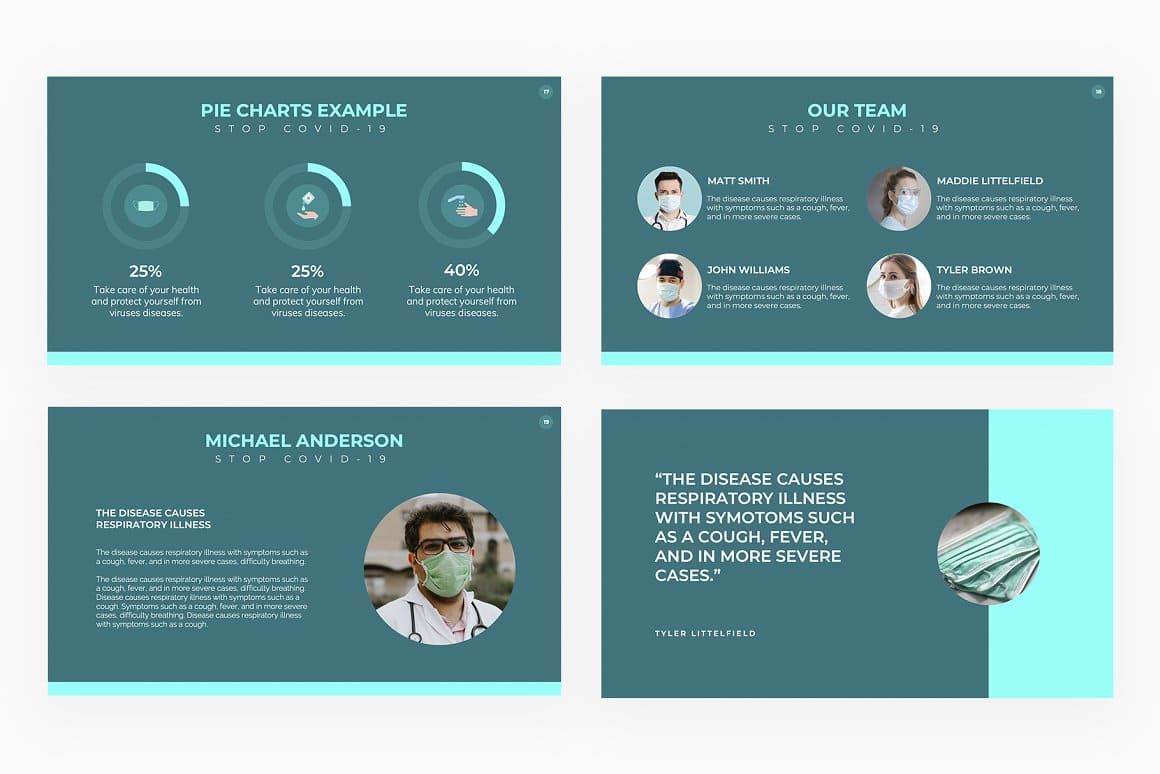 Stop COVID-19 PowerPoint Template – MasterBundles