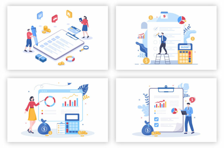 20 Budget Financial to Managing or Planning Illustrations – MasterBundles