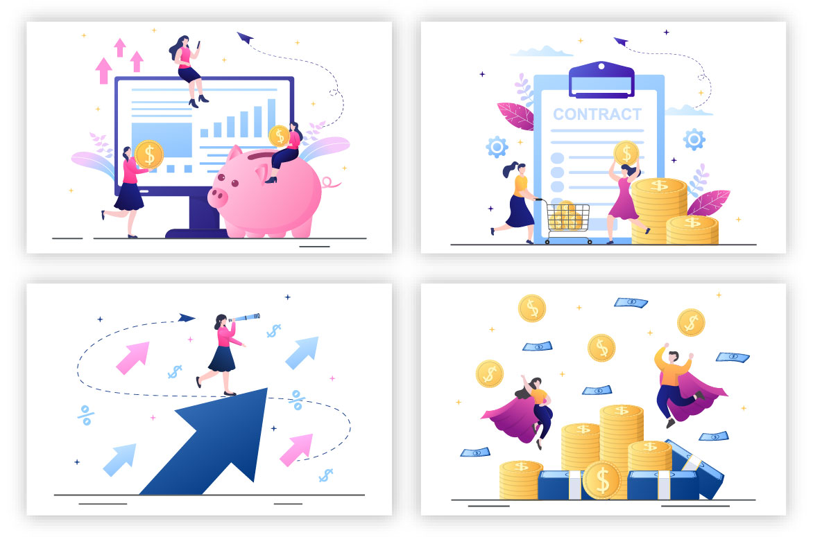 16 Investment Financial Success Freedom Illustrations – MasterBundles