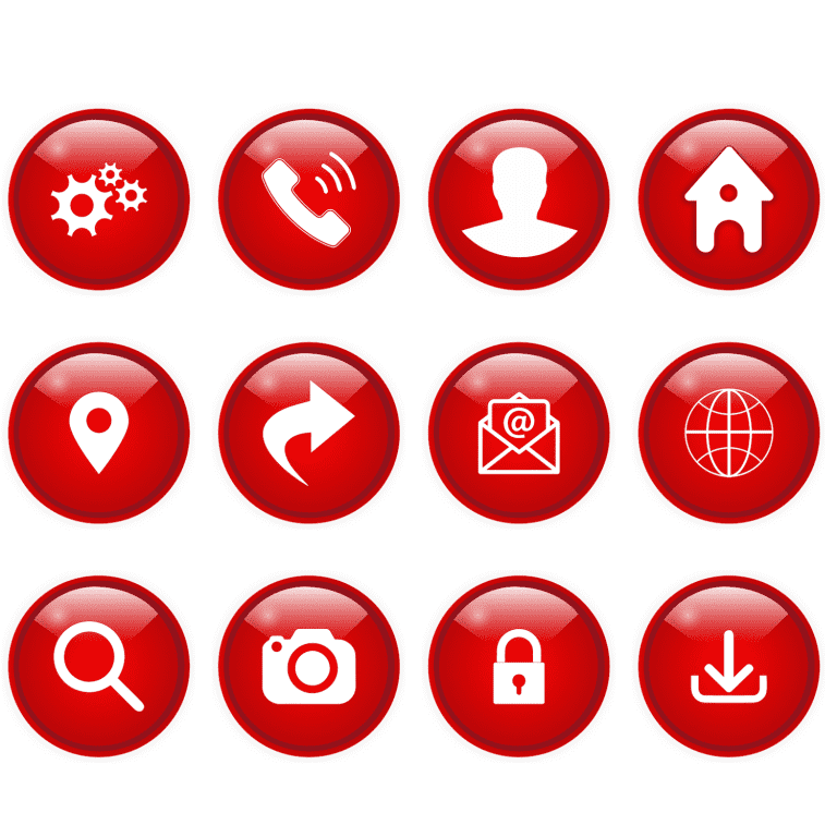 12 Red Icon Templates - only $10 – MasterBundles
