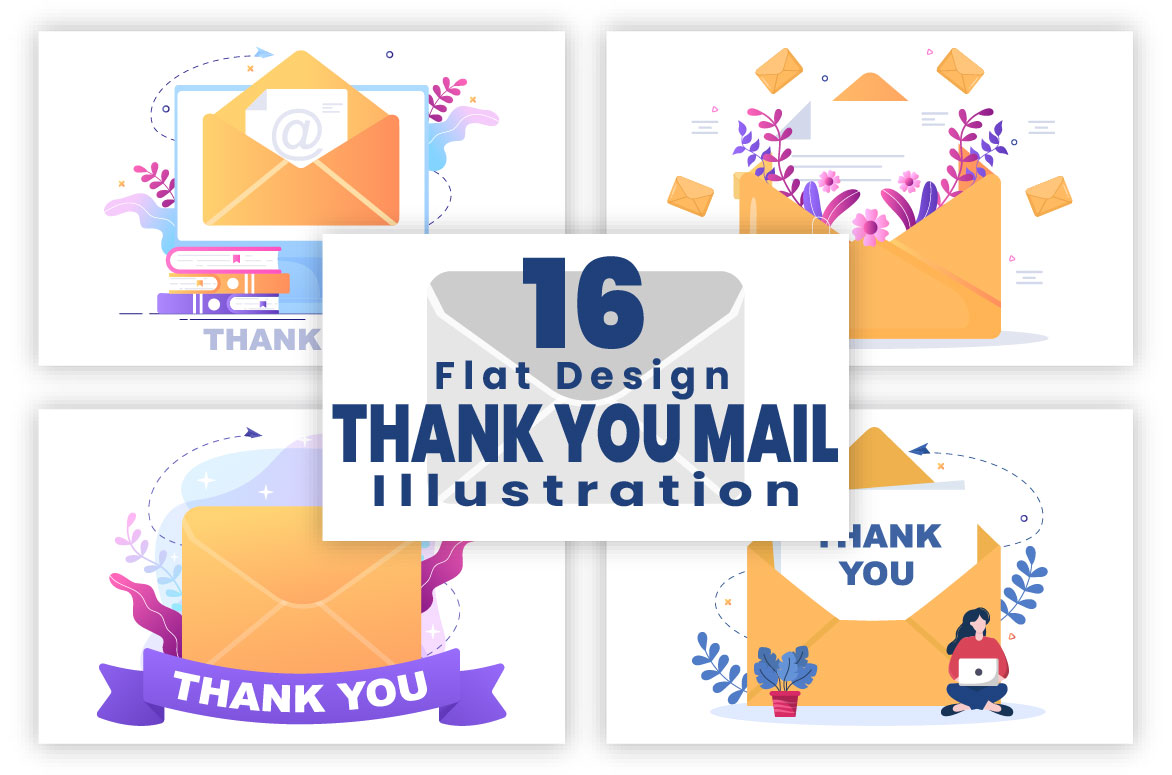 16 Email Thank You Banner Illustrations – MasterBundles