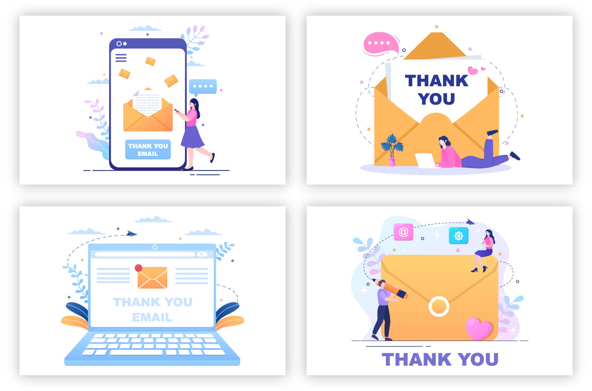 16 Email Thank You Banner Illustrations – MasterBundles