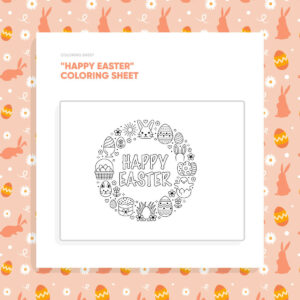 Easter Icons Coloring Page – MasterBundles