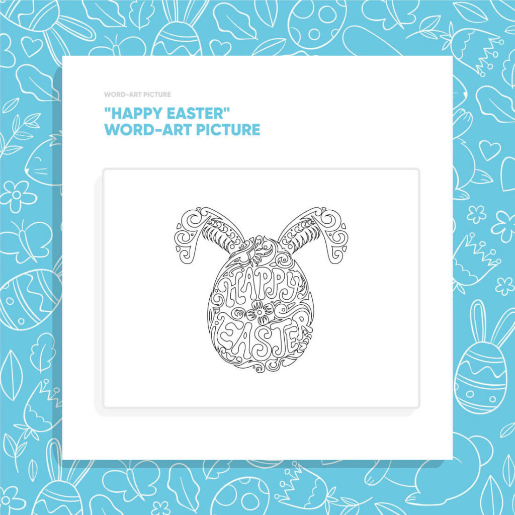 "Happy Easter" Word Art Picture – MasterBundles