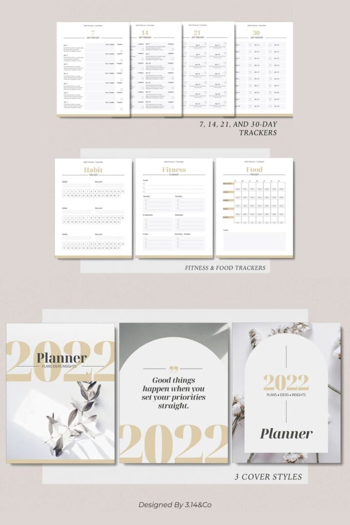 Canva Planner & 2022 Calendar Kit – MasterBundles