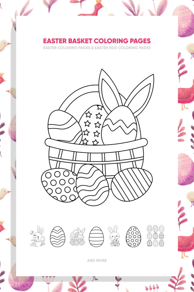 Easter Basket Coloring Pages – MasterBundles