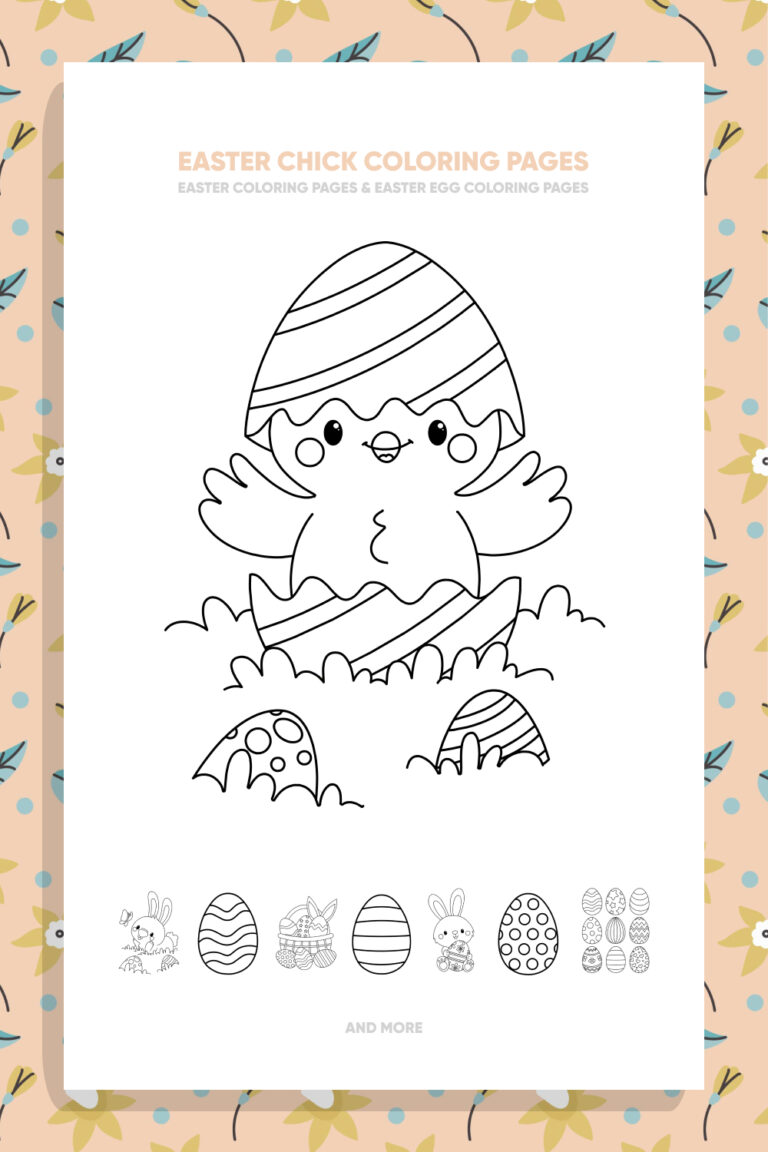 Easter Chick Coloring Pages – MasterBundles