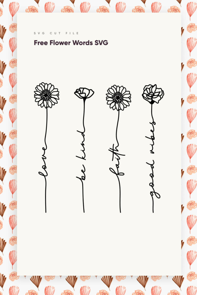 Free Flower Words SVG – MasterBundles