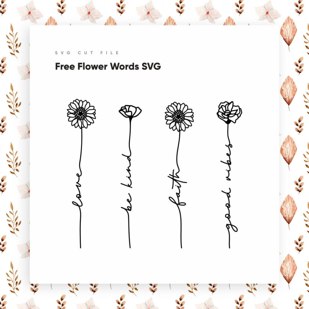 Free Flower Words SVG – MasterBundles
