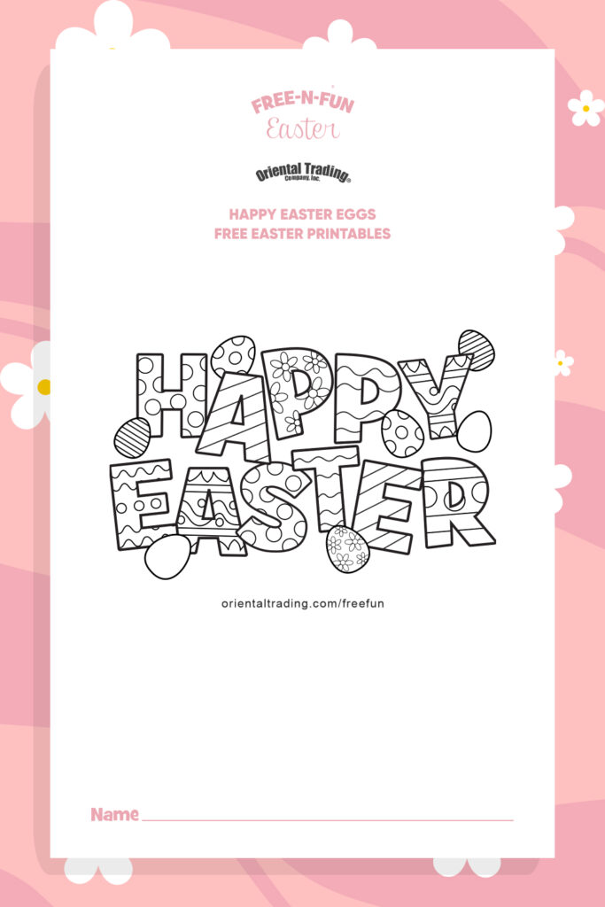 Happy Easter Eggs Free Printable – MasterBundles