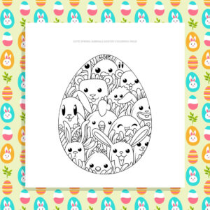 Easter Icons Coloring Page – MasterBundles