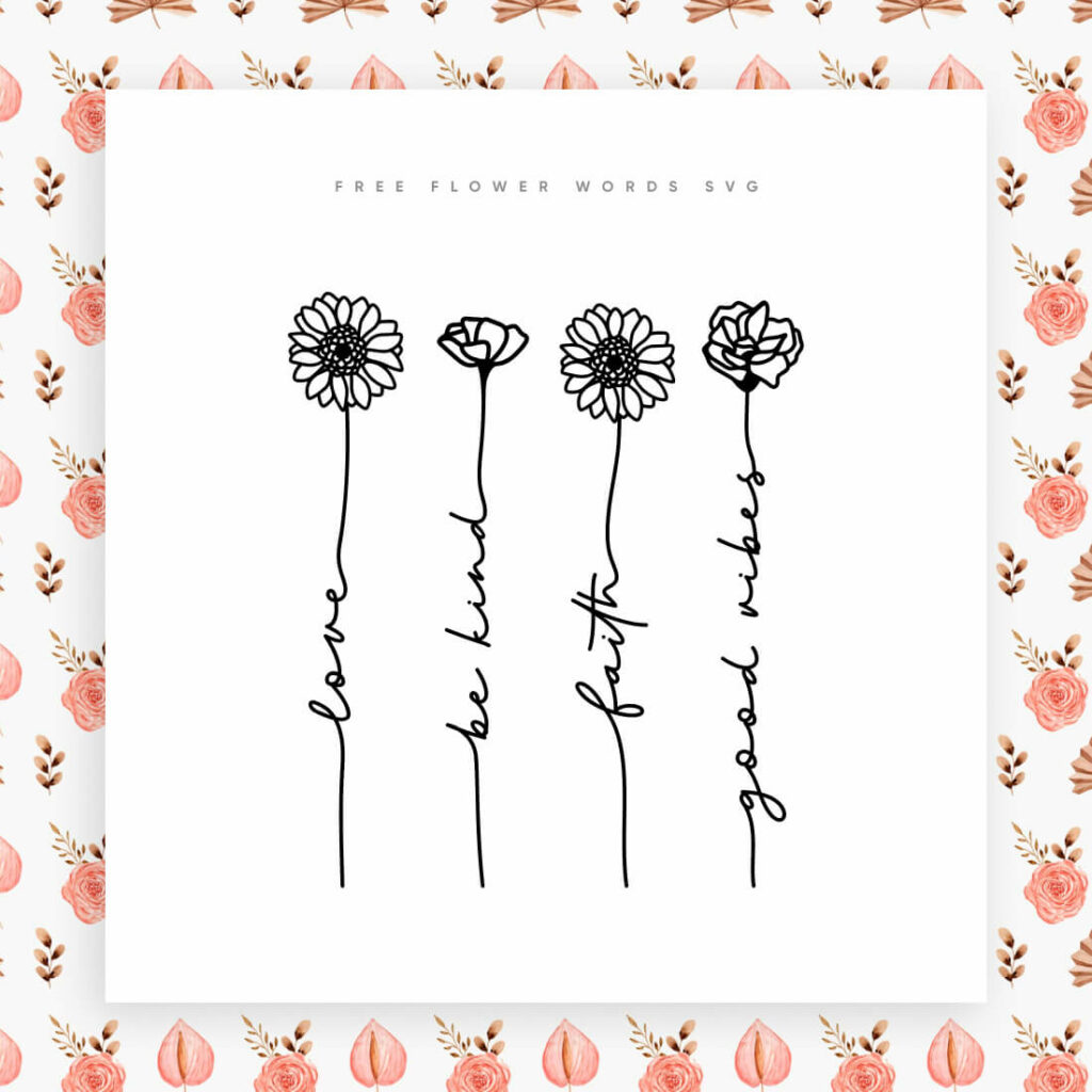 Free Flower Words SVG – MasterBundles