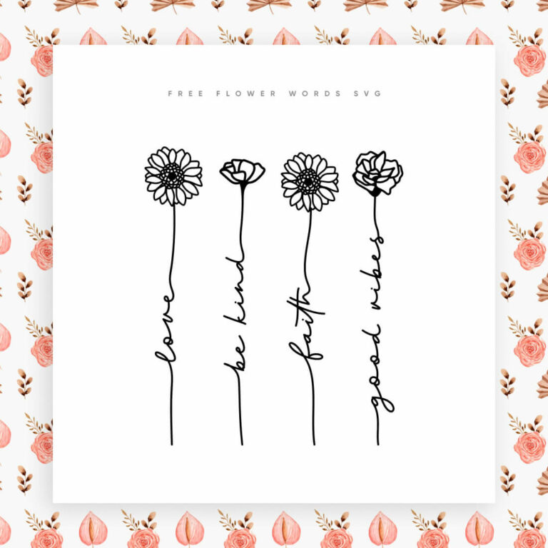 Free Flower Words SVG – MasterBundles