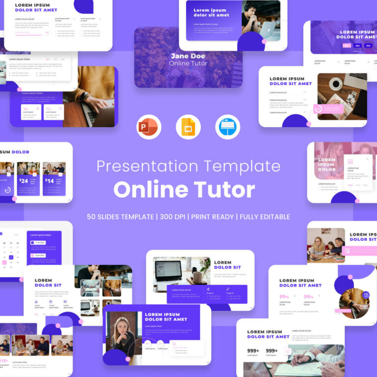 Online Tutor Education Presentation Template – MasterBundles