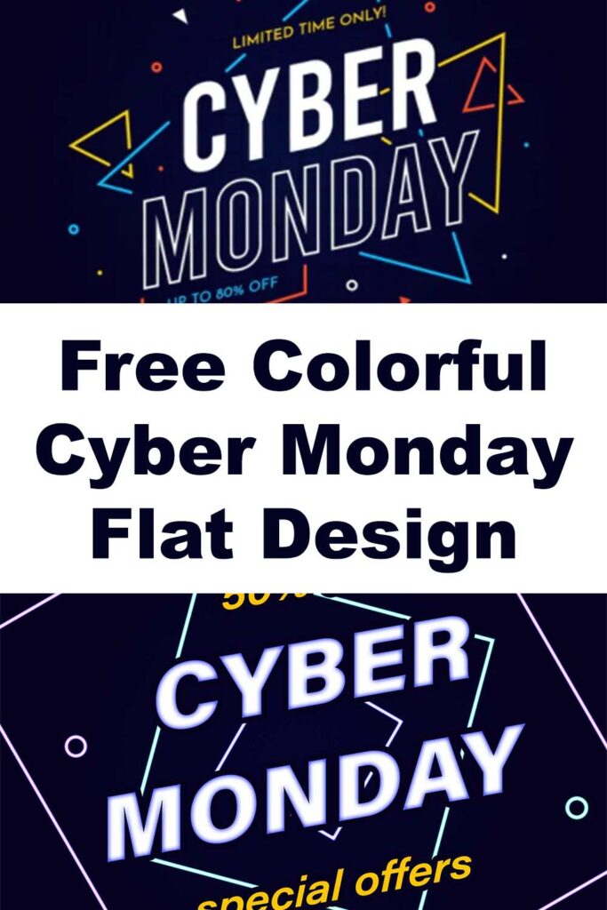Free Colorful Cyber Monday Flat Design – MasterBundles
