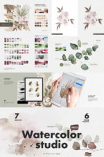 Realistic Procreate Watercolor Kit – MasterBundles