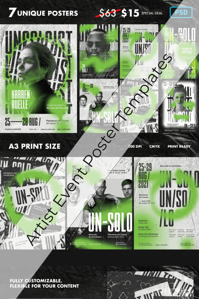 Artist Event Poster Templates – MasterBundles