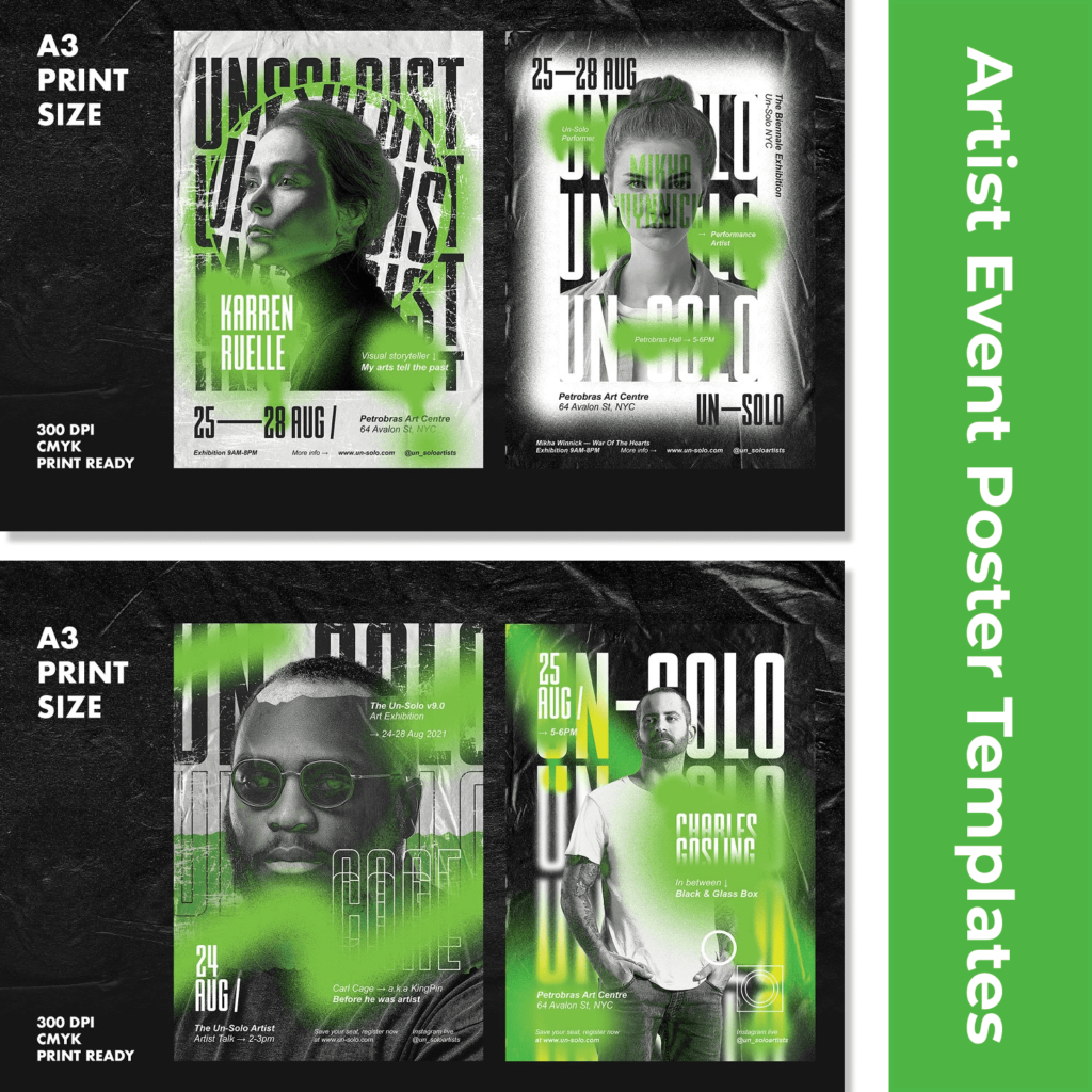 Artist Event Poster Templates – MasterBundles