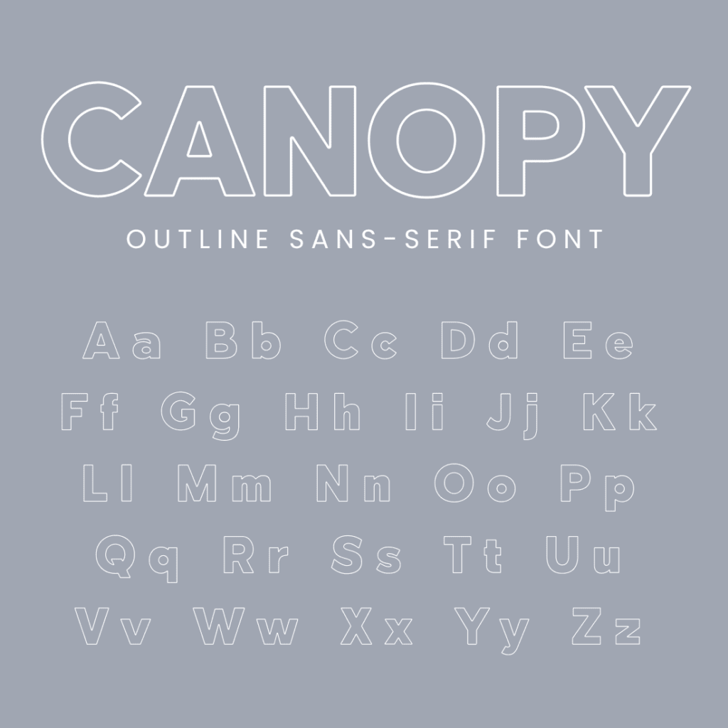 Canopy Outline Sans-Serif Font