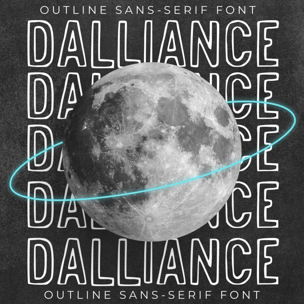 Dalliance Outline Sans-Serif Font – MasterBundles