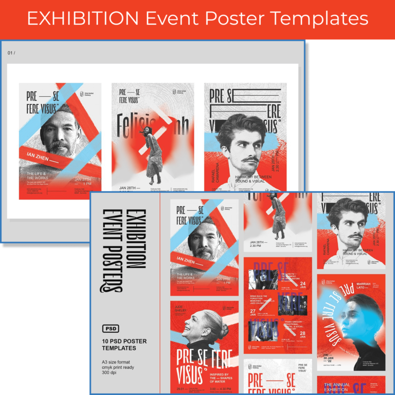 EXHIBITION Event Poster Templates – MasterBundles