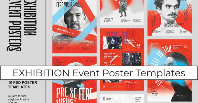 EXHIBITION Event Poster Templates – MasterBundles