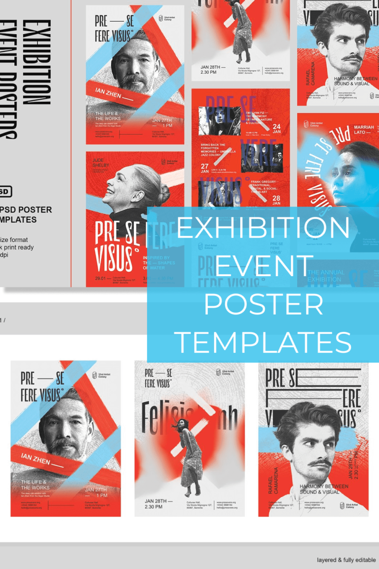 EXHIBITION Event Poster Templates | Master Bundles