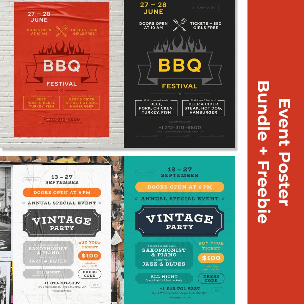 Event Poster Bundle + Freebie – MasterBundles