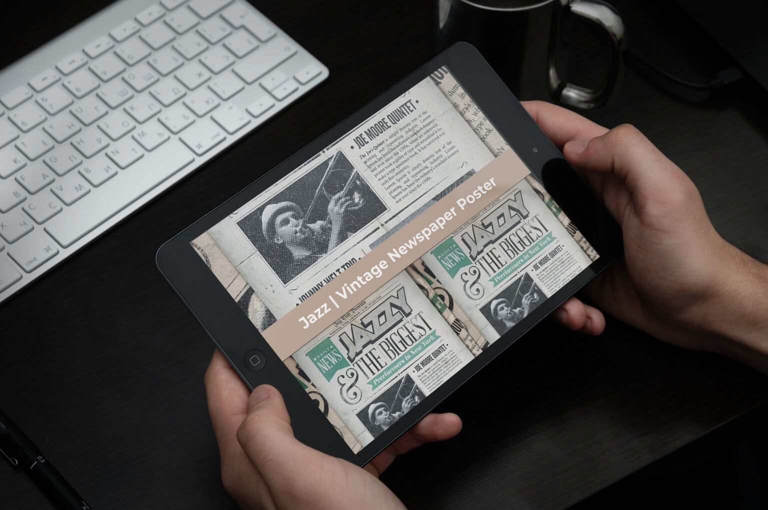 Jazz | Vintage Newspaper Poster – MasterBundles