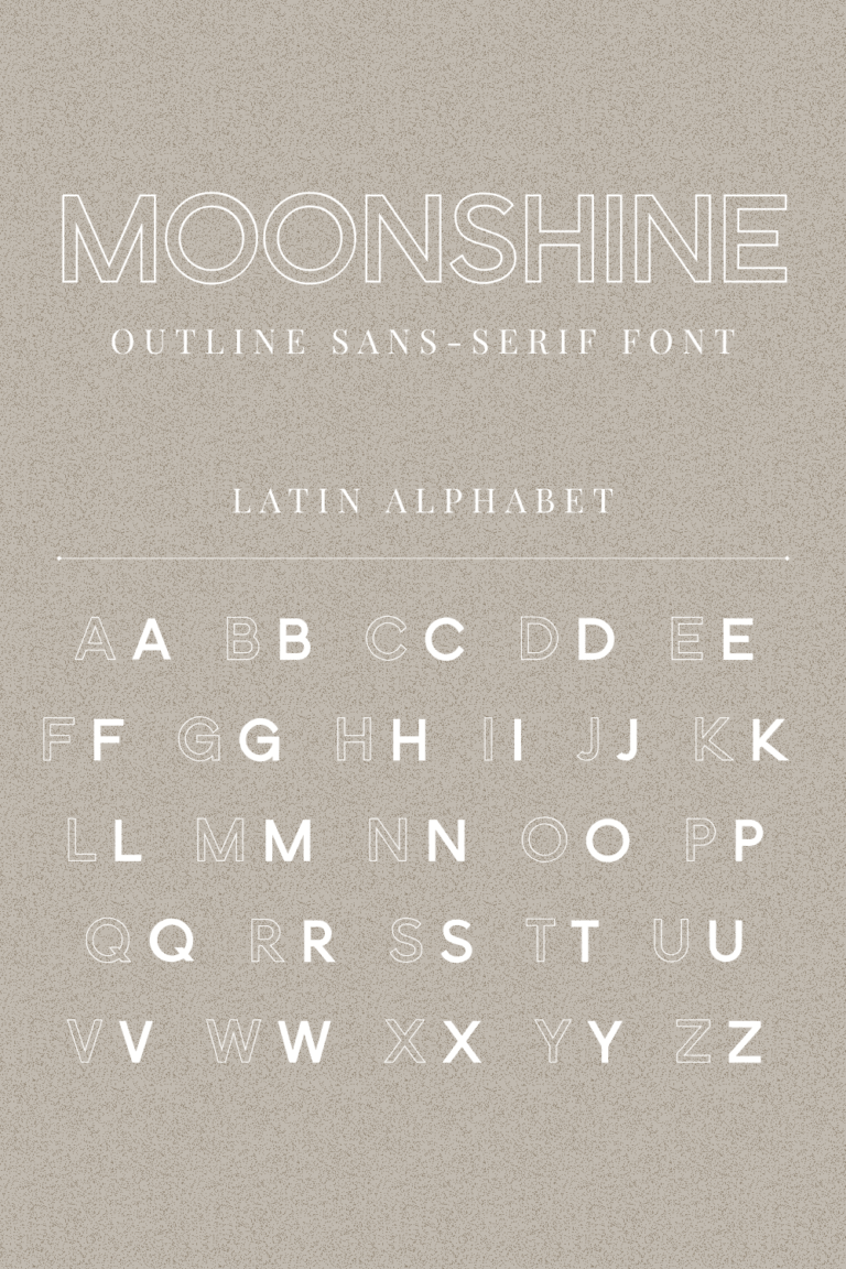 Moonshine Outline Sans-Serif Font – MasterBundles