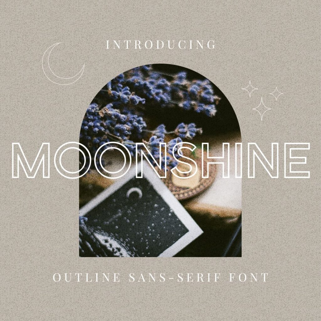 Moonshine Outline Sans-Serif Font – MasterBundles