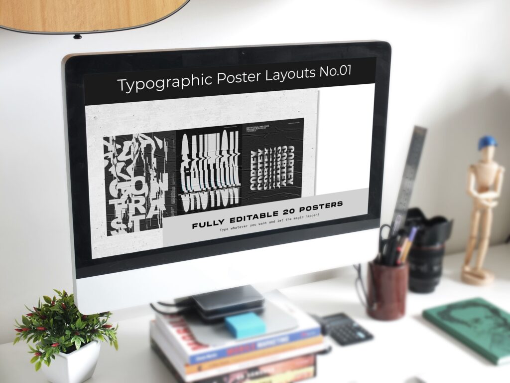 Typographic Poster Layouts No.01 – MasterBundles