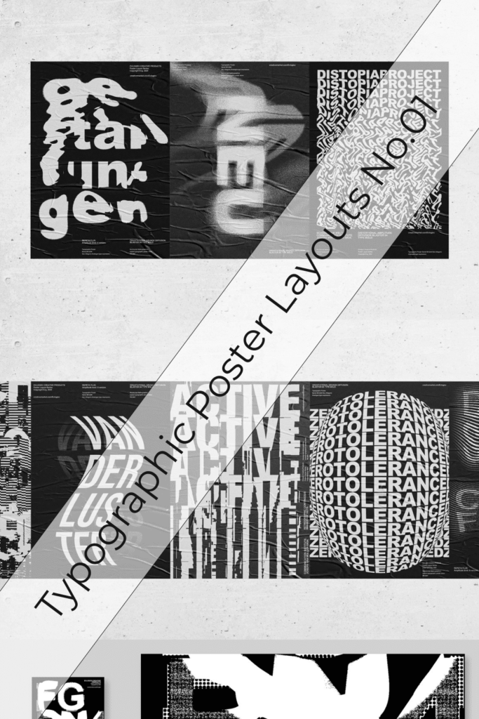 Typographic Poster Layouts No.01 – MasterBundles