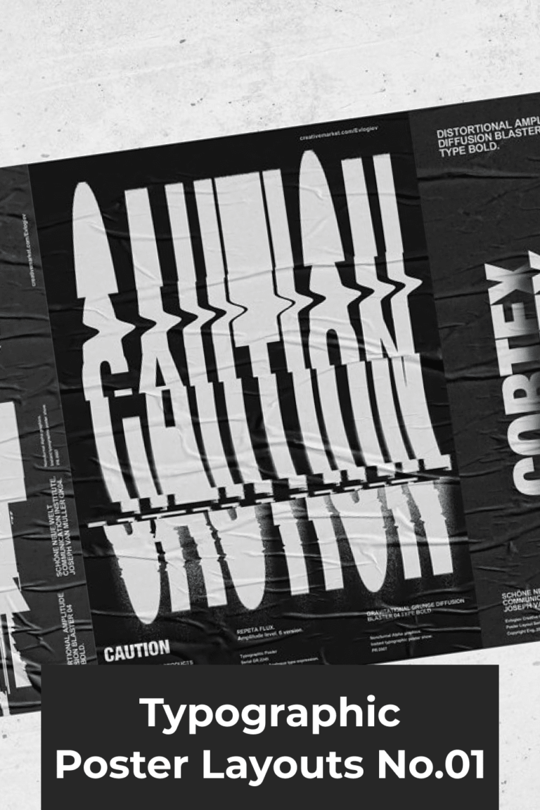 Typographic Poster Layouts No.01 | Master Bundles