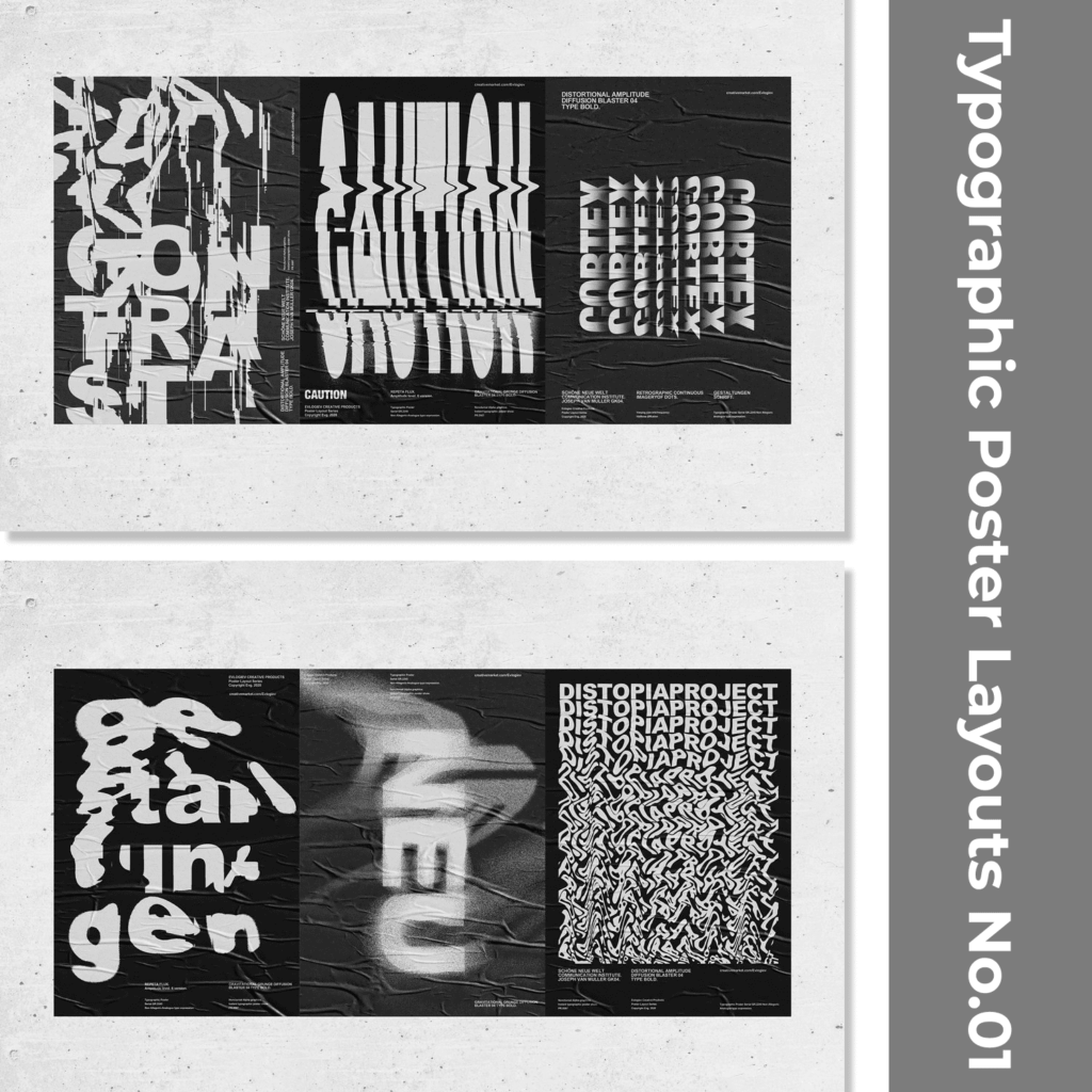 Typographic Poster Layouts No.01 – MasterBundles