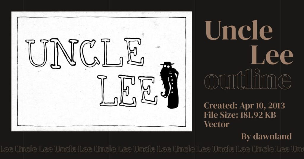 Uncle Lee Outline Font – MasterBundles