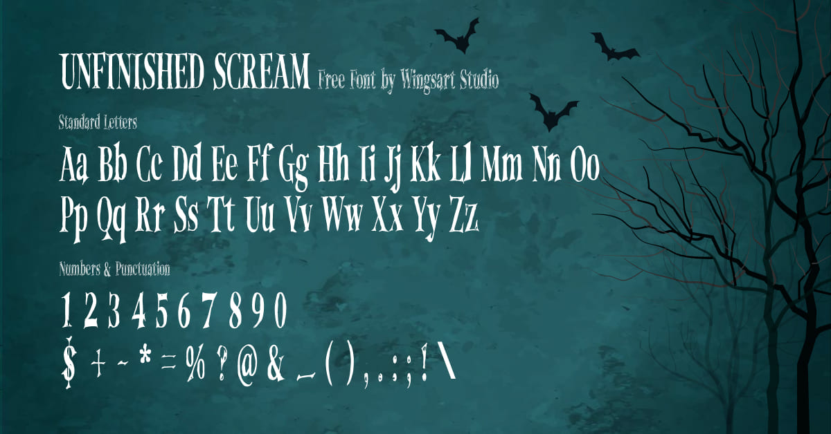 Unfinished Scream Free Font