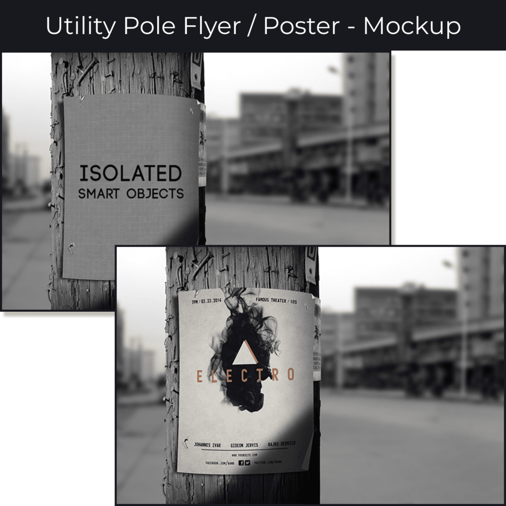 Utility Pole Flyer / Poster - Mockup – MasterBundles