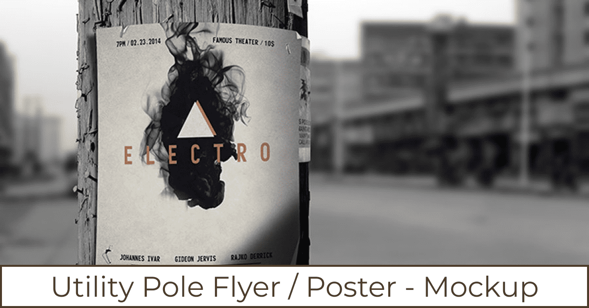 Utility Pole Flyer / Poster - Mockup | Master Bundles
