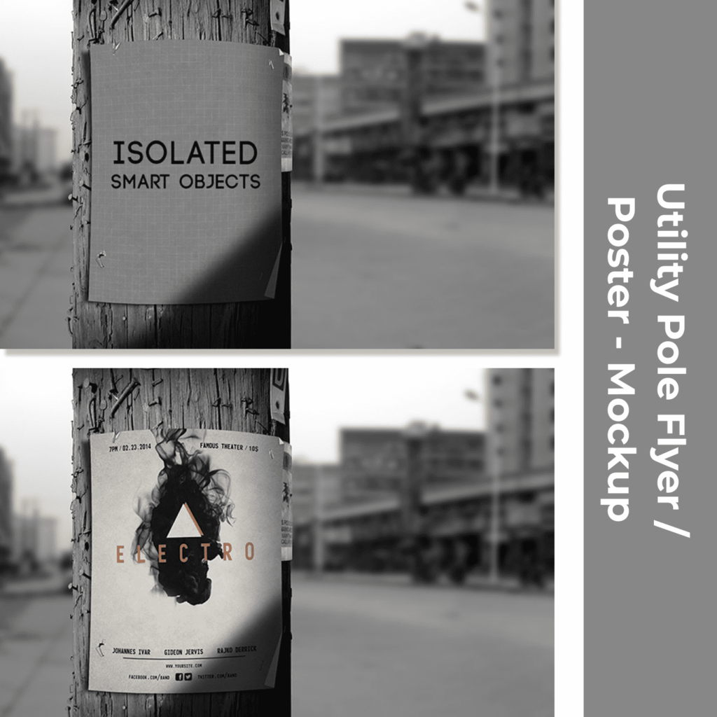 Utility Pole Flyer / Poster - Mockup – MasterBundles